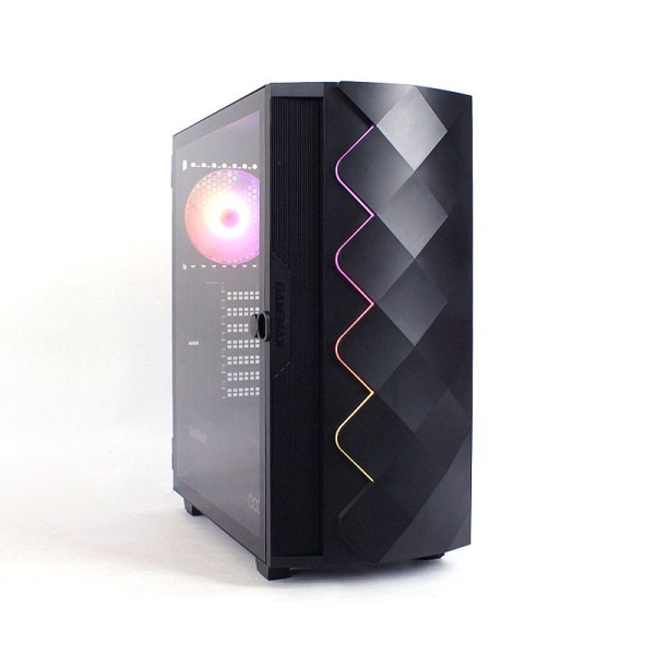 case gamer gamemax black diamond coc rgb 1x14cm sin fuente